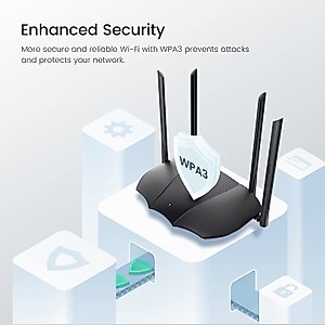 Tenda WiFi 6 AX3000 Smart WiFi Router, Dual Band Gigabit Wireless Internet Router, AX Router with 4 Gigabit Ports, OFDMA+MU-MIMO, Parental Control+Remote Control, Easy App Setup, IPV6&WPA3, RX9(White)