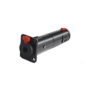 Black Solderless 1/4" Locking Jack TS and TRS for Pedalboards