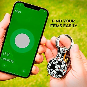 Disney Mickey Mouse Holder for Apple AirTag - Protective Tracker with Keychain for Dog, Bags, Keys - Disneyland Essentials and Holiday Gifts