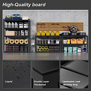 STEELIST 3000LBS Garage Shelves, 48W Metal Shelves for Storage, 5-Tier Shelving Unit with Adjustable Shelves, 24" D X 47.2" W X 84" H Industrial Shelving Utility Shelf for Warehouse, Basement