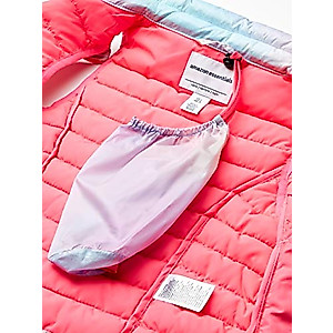 Amazon Essentials Girls' Lightweight Water-Resistant Packable Puffer Vest, Pink Ombre, Small
