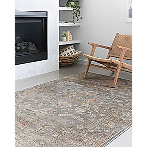 Loloi II Isadora Collection ISA-05 Silver/Silver, Transitional 8'-0" x 10'-0" Area Rug