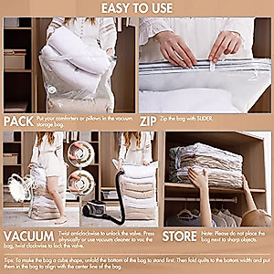 TAILI Hanging Vacuum Storage Bags Variety 4 Pack and Cube Vacuum Storage Bags 6 Jumbo Pack