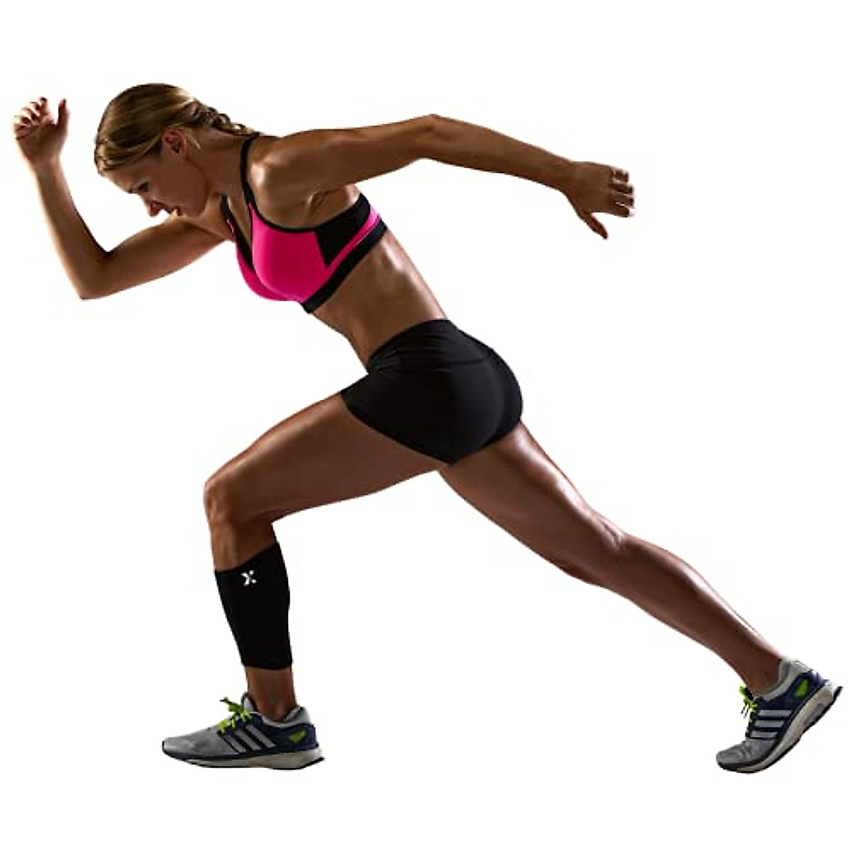 Body Helix Full Calf Support Brace for Calf Strain, Shin Splints, Tendonitis | Calf Injury Sleeve for Men and Women | HSA FSA Approved Calf Compression Shin Splint Sleeve (Black, Medium)