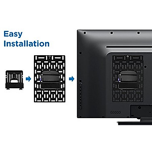 Mount-It! Cable Box Mount Behind TV | Adjustable Universal Mounting Bracket for Streaming Devices, Router, Modem, DVD | Wall and Behind TV Compatible, Steel
