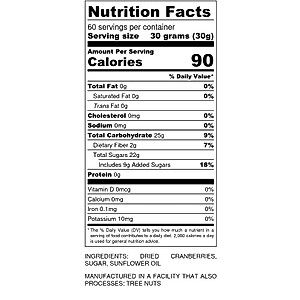 Dried Cranberries Original 4 lbs,(64oz) Batch Tested Gluten & Peanut Free | Resealable Bag | High in Antioxidant | Great for Salads Cooking, and Mixes/Sweetened