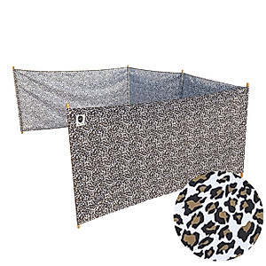 erda Sand Leopard Pro Beach Recycled Polyester Rip-Stop 20 ft Lightweight Windscreen, Privacy Screen, Wind Blocker, Free Matching Shoulder Bag