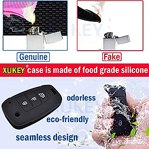 XUKEY 3 Button Silicone Flip Key Case Cover for Ford F-150 F-250 F-350 Explorer Ranger Fiesta Mondeo Eco Sport Remote Fob