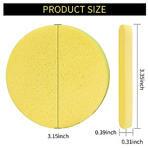 120PCS Facial Sponge Compressed，PVA Professional Makeup Removal Wash Pads Round Face Cleansing Sponge for Spa Exfoliating and Mask, 5Colors