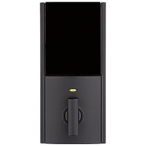 Kwikset 914 Contemporary Keypad SmartCode Electronic Deadbolt Smart Lock featuring SmartKey Security and ZigBee 3.0 Technology in Matte Black