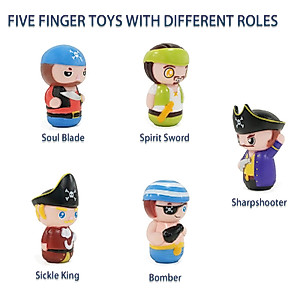 Pirate Finger Puppets for Kids,Finger Puppets for 1 2 3 Year Old Girls Boys Toddlers,Baby Party Favors for Kids Party Favors Stocking Stuffers Goodie Bag Fillers School Class Prizes