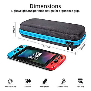 XBrand Carrying Case for Nintendo Switch, Protective Portable Hard Shell Pouch for Nintendo Switch, Premium Travel Game Bag with 10 Game Card Slots for Switch Accessories. (Red)