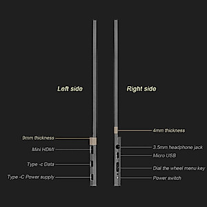 Serchou HD Monitor Portable IPS Screen Extender for Computer/Laptop/Cell Phone/Game Console Connection
