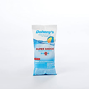 Doheny's Chlorine Super Shock | 100% Professional-Grade | Quickly Dissolving & Fast-Acting Granular Pool Sanitizing Treatment | Highly-Concentrated 68% Calcium Hypochlorite | 1 LB Treats 10,000 Gallons | Made In The USA | 24 x 1 LB Bags