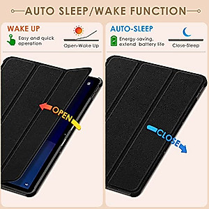 Smart Slim Case for Lenovo Tab P11 2020 (TB-J606F) & Tab P11 Plus 2021 (TB-J616F/J607F) ,【Auto Sleep/Wake】Ultra Thin Folio Leather Protective Book Cover Hard Back Shell+Tri-fold Magnetic Stand/Closure