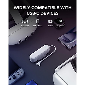 VIYISI Battery Pack for Meta Quest 3/3S and Oculus Quest 2, 5000mAh Extended Battery for Extra 2-4H Playtime, Lightweight VR Charger Accessories Compatible with Oculus Original Strap and Elite Strap