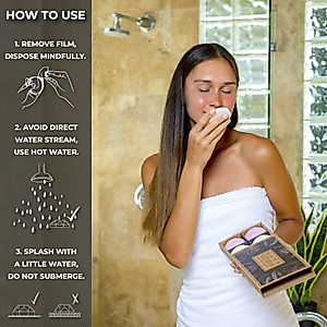 Natureva Organic Shower Steamers Aromatherapy - 8 XL Natural Shower Bombs, Essential Oil Shower Steamer Gift Set, Relaxation Gifts Women, Shower Melts Tabs, Stress Relief Scents, Unique Self Care Box