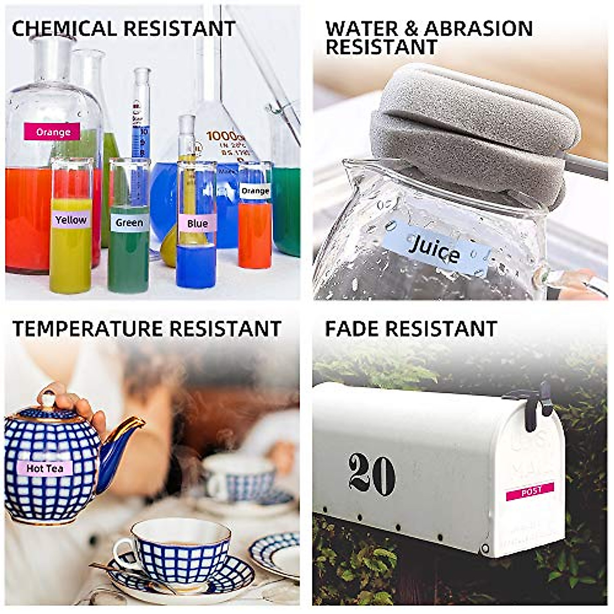 5-Pack TZe TZ Tape Compatible with Brother P Touch Label Tape 12mm 0.47 Inch Laminated(White,Berry Pink,Purple,Pink,Blue),for Ptouch PT-D210 H110 D600 D220 D410 Label Maker