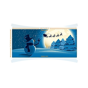 Spirit Halloween Snowman Garage Double Door Cover | Outdoor Decoration | Durable & Easy-to-Use | Halloween Décor