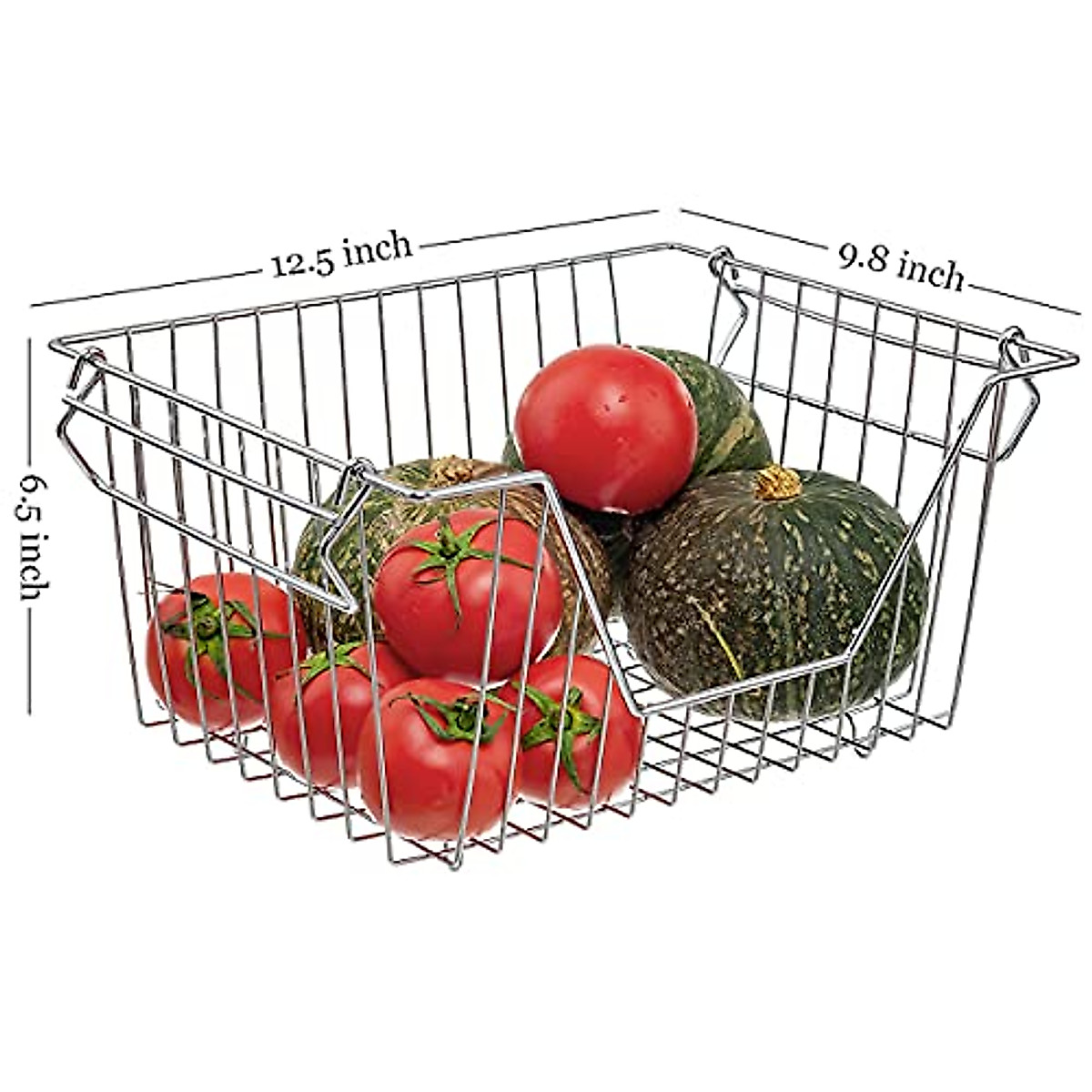 Homics Stackable Storage Wire Baskets, Freezer Baskets for Chest Freezer Open Front Pantry Organization and Storage Fruit Vegetable Baskets Potato and Onion Organizer Bins, 3 Packs