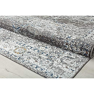 Rugs America Preston PS35A Shadow Bay Blossom Transitional Vintage Area Rug, 8'0"X10'0"