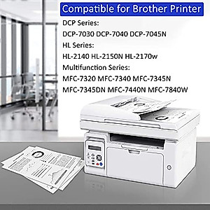 KCMYTONER 2 Packs Compatible for Brother TN360 TN330 High Yield Mono Laser Toner Cartridge Black for HL-2140 HL-2170W DCP-7030 DCP-7040 MFC-7340 MFC-7345N MFC-7440N MFC-7840W Series Printers