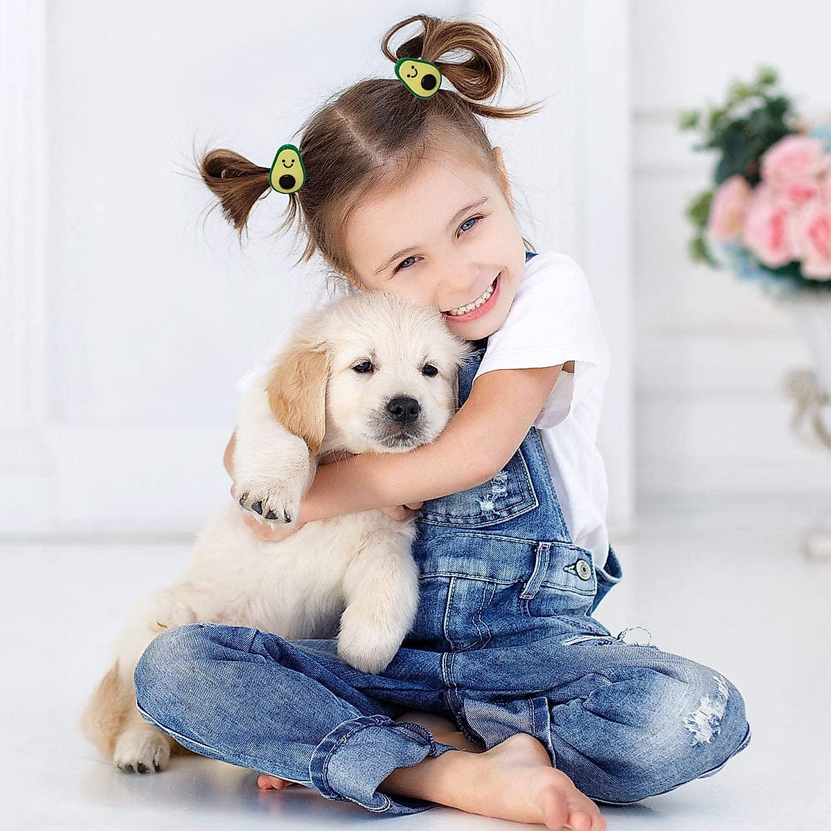 WillingTee 120pcs (60 pairs) Mix Colors Girl's Elastic Hair Ties Soft Rubber Bands Hair Bands Holders Pigtails Hair Accessories for Girls Infants Toddlers Kids Teens and Children