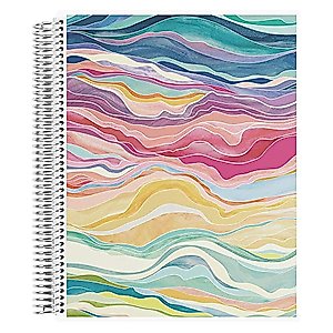 Erin Condren 8.5" x 11" Spiral Bound College Ruled Notebook - Layers Colorful. 160 Lined Page Note Taking & Writing Notebook. 80Lb Thick Mohawk Paper. Stickers Included