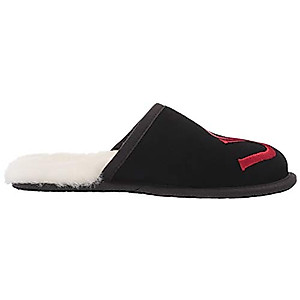 UGG mens Scuff Logo Slipper, Black, 10 US