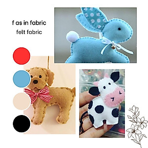 F as in Fabric | Felt Fabric Quarter Yard | 100% Acrylic | 9" X 72" | 1.5mm Thick | Hand Crafts, for Kids Creativity (Red, 9" X 72")