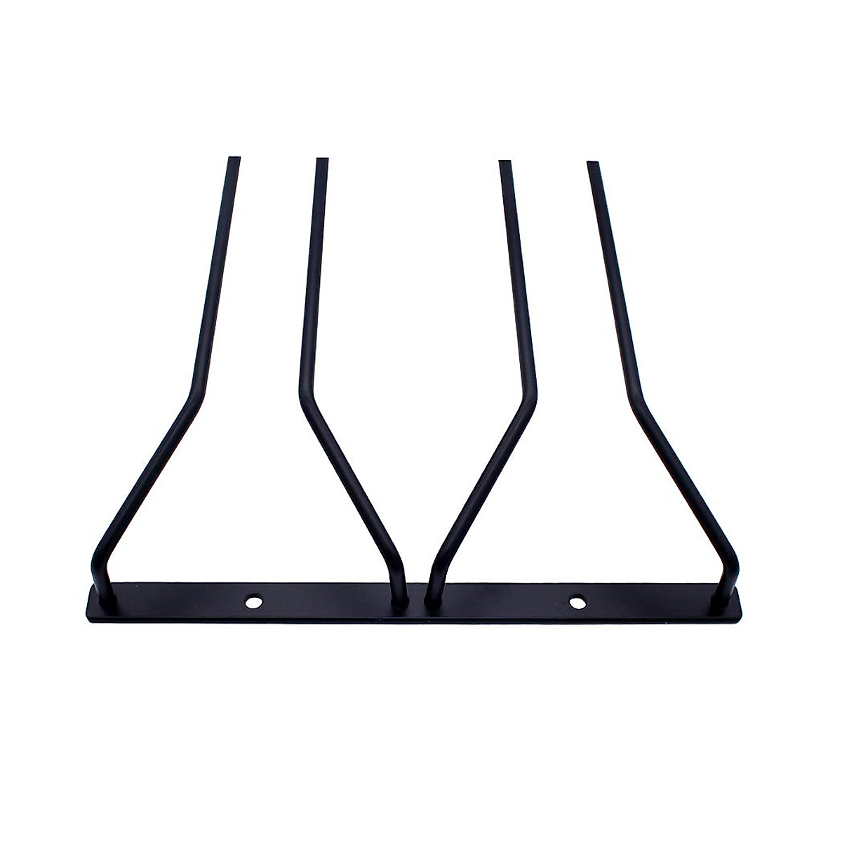 Abcsea 1 Piece Wine Glass Rack Under Cabinet, Stemware Rack Black, Wine Glass Holder, Goblet Wine Rack With Screws, 27cm 2 Rows