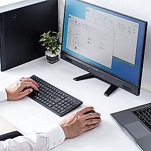SANWA Ergonomic Wireless Mouse, Bluetooth & 2.4GHz Modules, LED Screen, 6 Programmable Buttons, Rechargeable, Compatible with Windows, Mac, iPad, Android