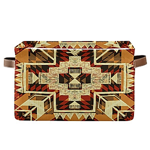 xigua Native American Style Storage Bin for Toy Storage Basket Dirty Clothes Sundries Office Home Closet Organizer Shelf Cube Box Waterproof Laundry Basket
