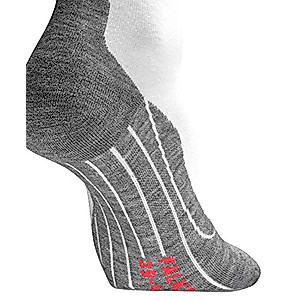 FALKE Men's RU4 Endurance Running Socks, Mid Calf, Medium Cushion, Athletic, Breathable Quick Dry, Organic Cotton, White (White-Mix 2020), 10.5-11.5, 1 Pair