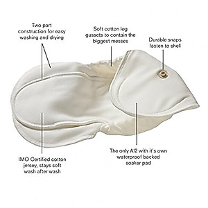 GroVia Hybrid Part Time Package: 6 Shells + 12 Organic Cotton Soaker Pads (Color Mix 4 - Snap)