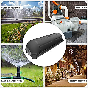 Flemoon [3 Pack] Outdoor Extension Cord Safety Cover with Waterproof Seal, Weatherproof Electrical Connection Box to Protect Outdoor Outlet, Plug, Socket, Christmas Holiday Decoration Light, Black