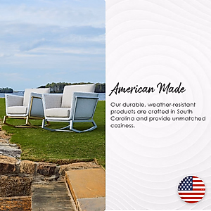 RSH DECOR: Tufted High Back Seat Cushion | 44” x 22” | All-Weather Spun Fabric | Water and Fade-Resistant | Outdoor Chair Cushion for Patio Furniture | Daelyn Cherry