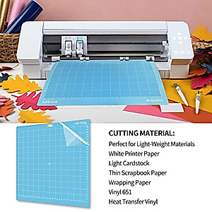 6 Pack Cutting Mats for Cricut, 12x12inch Cutting Mat, Adhesive Cutting Mat, Quilting Cutting Mats for for Art, Textiles, Scrapbooking (StandardGrip, LightGrip, StrongGrip, FabricGrip)