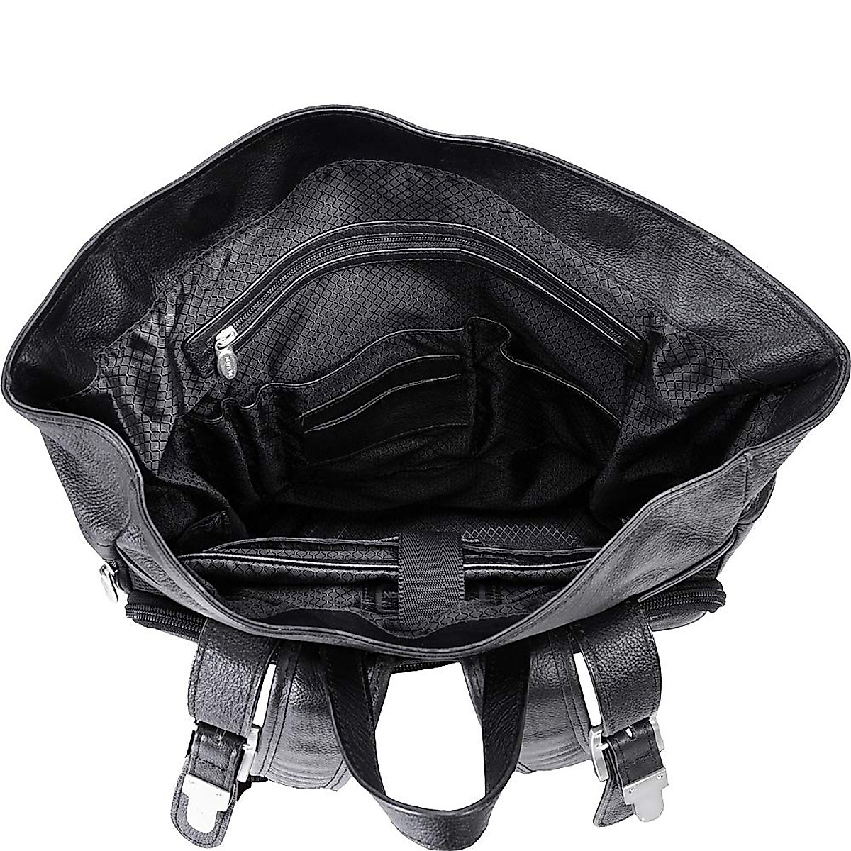McKleinUSA S Series, Kennedy, Pebble Grain Calfskin Leather, 17" Leather Dual Access Laptop Backpack, Black (88735)
