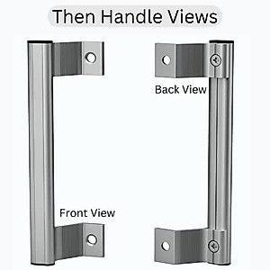 T-HAKEN Sliding Door Handle Pull – New Update Sliding Glass Door Pull Handle 6-5/8" for Old or Damage Patio Door - Easily –for Right- or Left-(Silver)