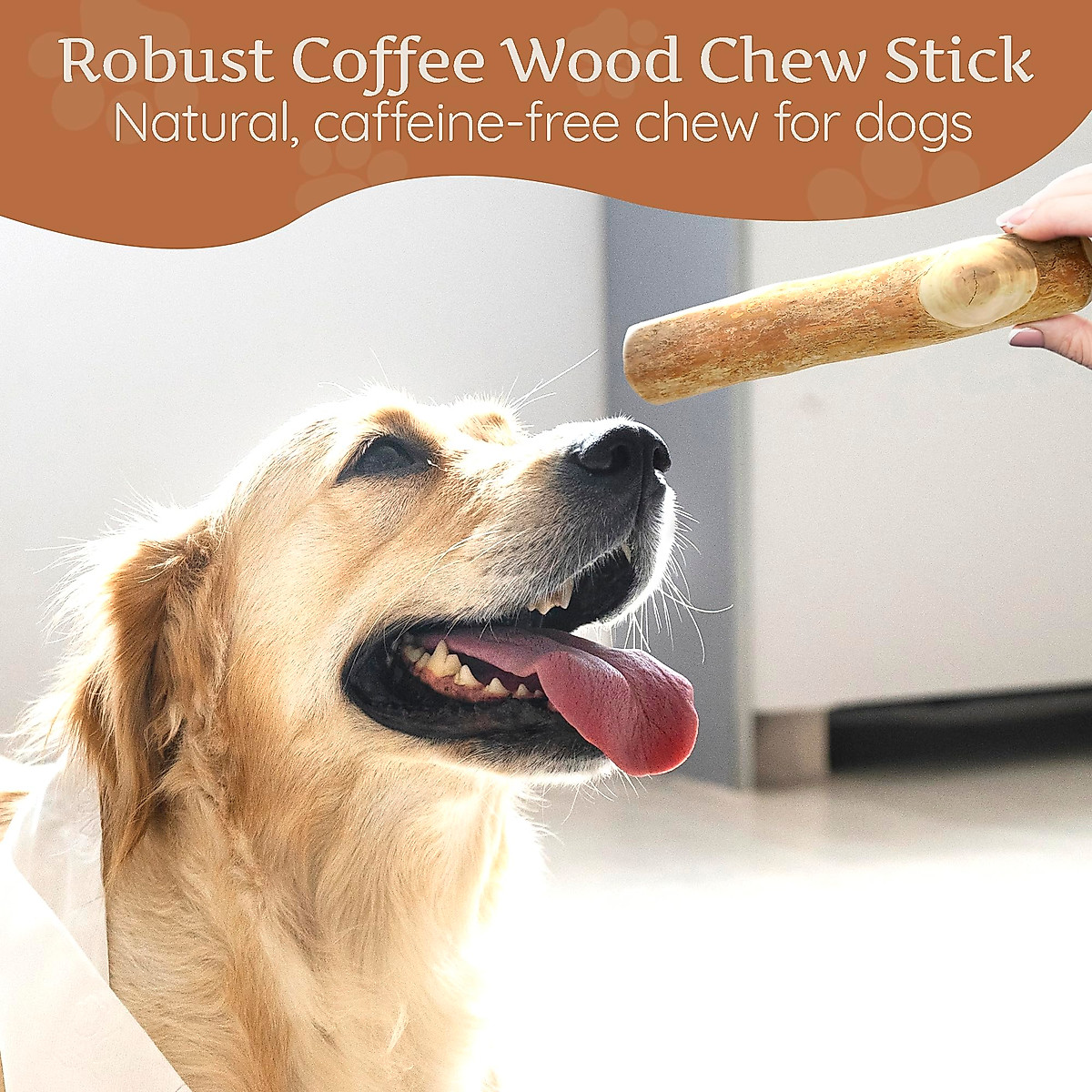 Wildfang®Coffee Wood Dog Chew Large-Natural Wood Stick for Dogs, Wood Dog Chew Toy, Wood Dog Bone, Wood Chew Toy for Dogs, Dog Wood Chew Stick, Coffee Bone for Dogs Muscle Training, XL - from 99 lbs