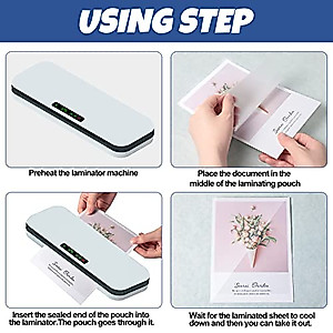 400 Pack 5.3 x 7.4 Inch Thermal Laminating Pouches 3 Mil Clear Laminating Sheets Plastic Laminating Paper Hot Glossy Laminator Pouches Office Laminating Supplies for Letter Photo Card ID Badge