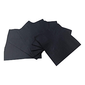 GEN 1401 Cocktail Napkins, 1-Ply, 9w x 4.5d, Black, 4,000/Carton