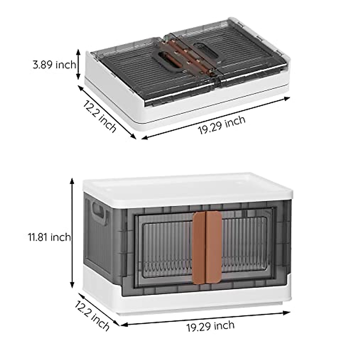 Yevheniys Storage Containers, Plastic Storage Bins with Lids and Wheels, 8.4 Gal Versatile Collapsible Stackable Storage Bins for Home, Office, Dorm Room Essential (1pack)
