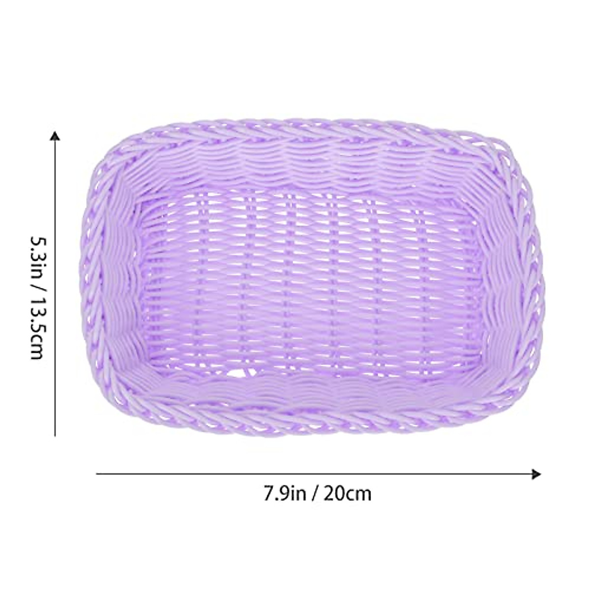Cabilock Wicker Bin Countertop Storage Basket: Purple Storage Basket Organizer Makeup Sundries Display Bin Kids Toy Ornament Organizer Photography Prop