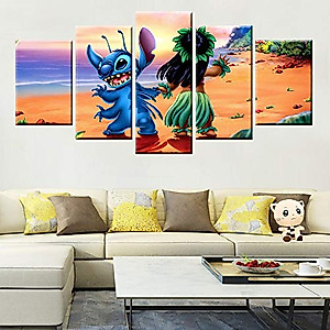 VINMEN 5 Panel HD Print Movie Characters Canvas Painting Poster Wall Art Painting Home Decor Kids Room Bedroom Photo, 20X35 20X45 20X55 cm
