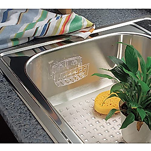 iDesign BPA-Free Plastic Sponge Holder for Kitchen Sink with Suction Cups, Ideal for Kitchen Sinks and Bathroom Organization, 2.3" x 5.2" x 3.7", Clear