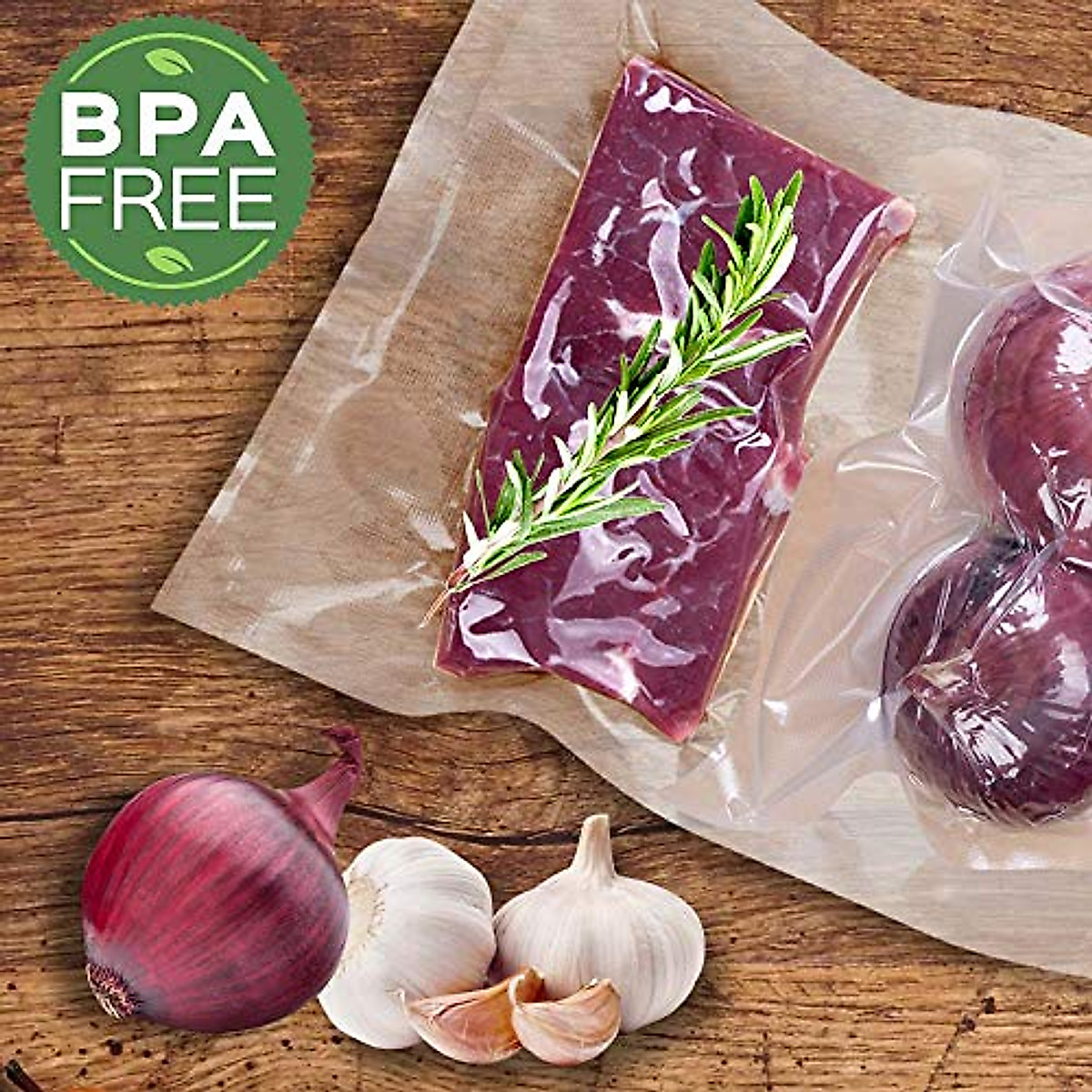 MakMeFre 100 Pint Size 4mil 6x10Inch Vacuum Sealer Bags for Food,BPA Free,Heavy Duty,Sous Vide Vaccume Safe,Universal Design Pre-Cut Vacuum Seal Bags