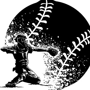 Aluy's boutique A Baseball Catcher with A Grunge Style Baseball Ultra Soft Bedding Sets Microfiber Fabric Bedroom Decor Duvet Cover, Queen Size 3 Pieces with 1 Duvet Cover and 2 Pillowcases