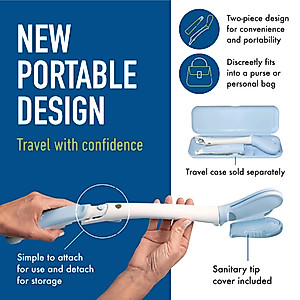 Juvo Travel Toilet Aid & Case | 17" Travel Toilet Aid and Lightweight Portable Plastic Storage Case | Personal Self Wiping Tools (2-Pack Value Bundle)